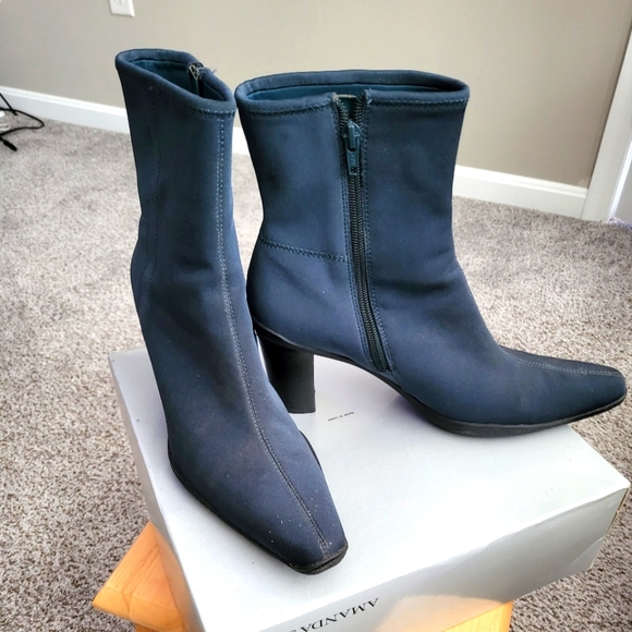 Apostrophe | Shoes | Apostrophe Blue Vinyl Midcalf Rain Boot Size 9m ...